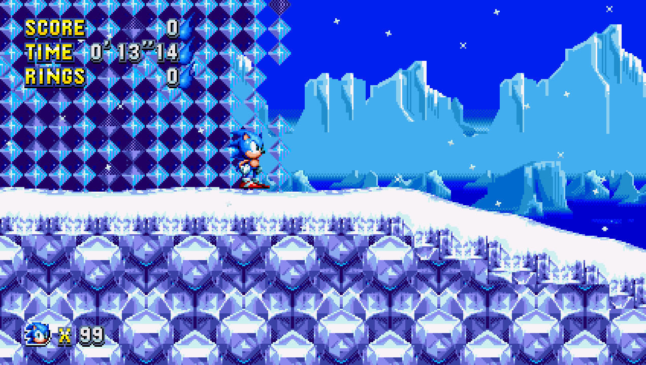 Ice Cap Zone Work In Progress for Sonic Mania | SM Works In Progress