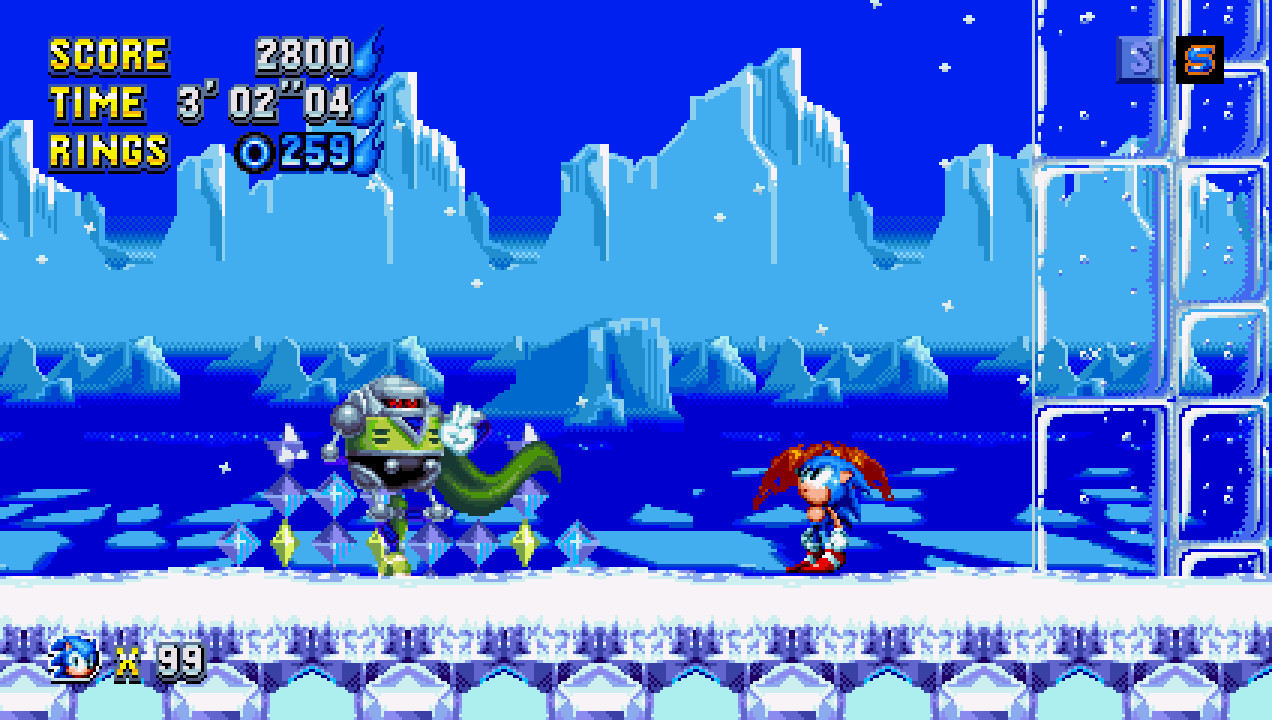 Ice Cap Zone Work In Progress for Sonic Mania | SM Works In Progress