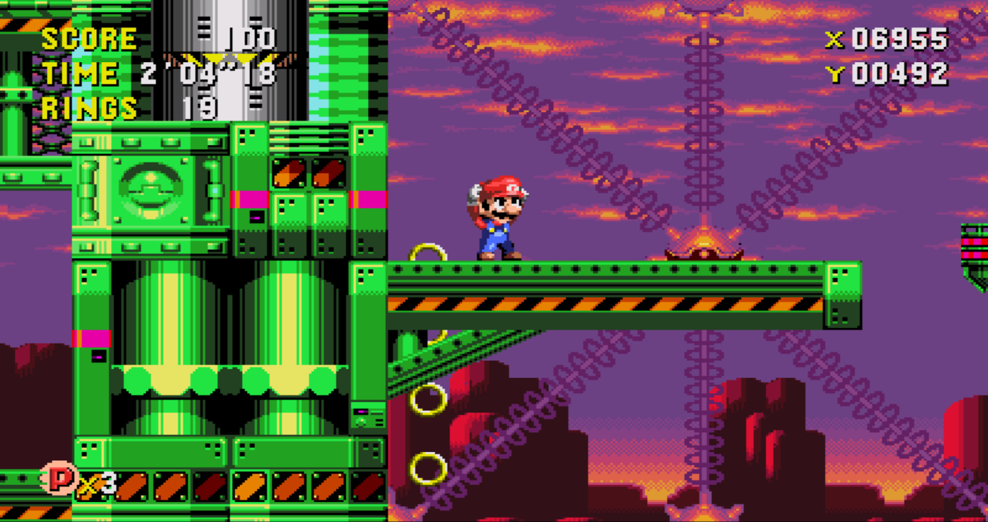 Somari the time traveler (Mario in Sonic CD [Sonic CD (2011)] [Works In ...