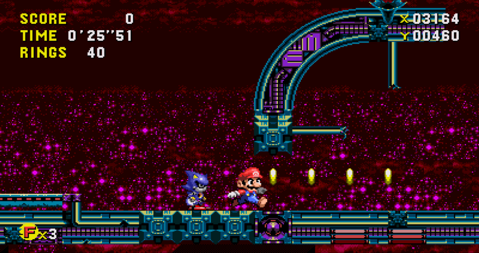 Somari the time traveler (Mario in Sonic CD Work In Progress for Sonic ...