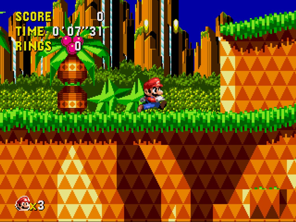 Mario in sonic CD Work In Progress for Sonic CD (2011) | SCD Works In ...