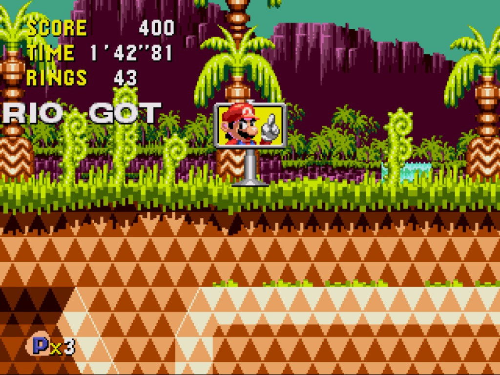 Mario in sonic CD Work In Progress for Sonic CD (2011) | SCD Works In ...