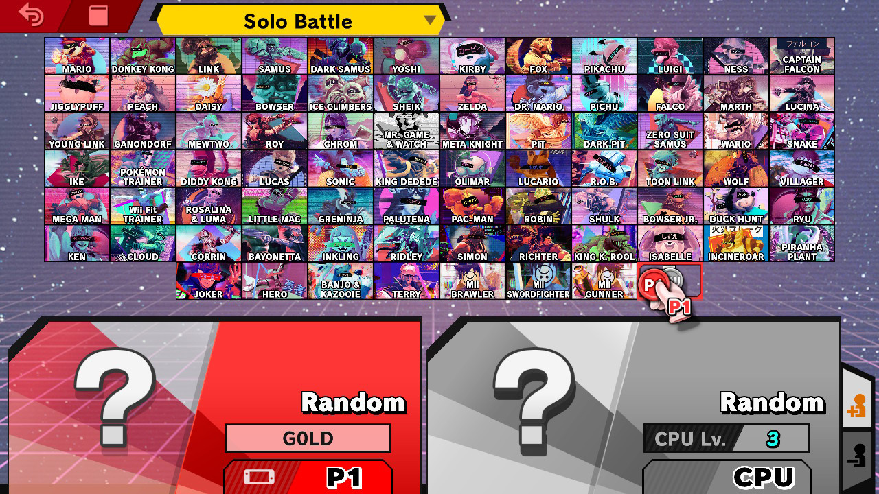 Vaporwave GUI Work In Progress for Super Smash Bros. Ultimate | SSBU ...