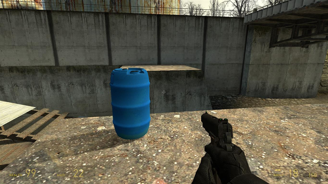 Blue plastic barrel Work In Progress for Half-Life 2 | HL2 Works In ...