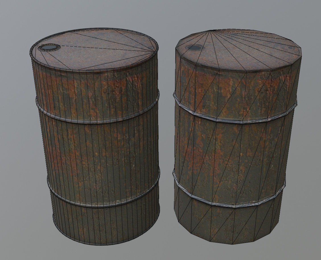 Highpoly props and collision models shenanigans Work In Progress for ...