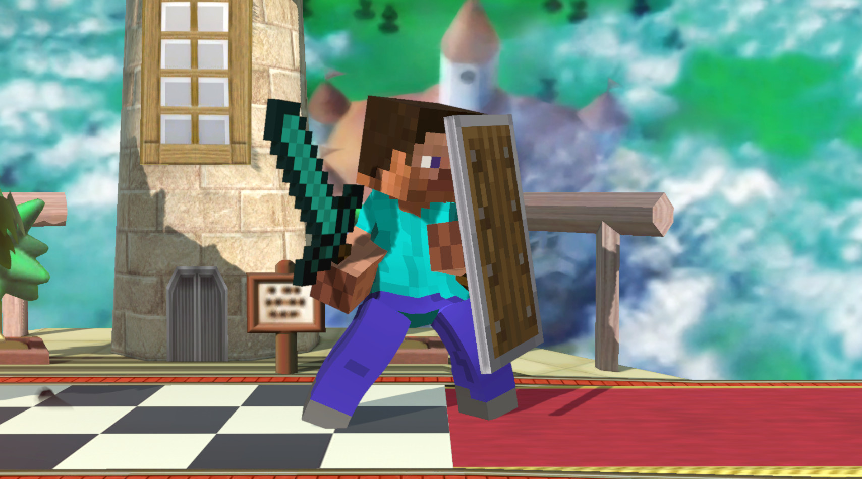 Steve from Minecraft (Over Link) Work In Progress for Super Smash Bros ...
