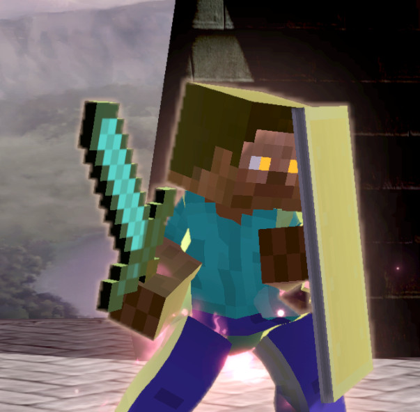 Steve from Minecraft (Over Link) Work In Progress for Super Smash Bros ...