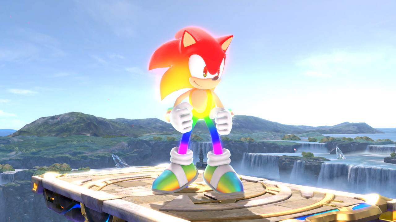 Rainbow Sonic Work In Progress for Super Smash Bros. Ultimate | SSBU Works In Progress
