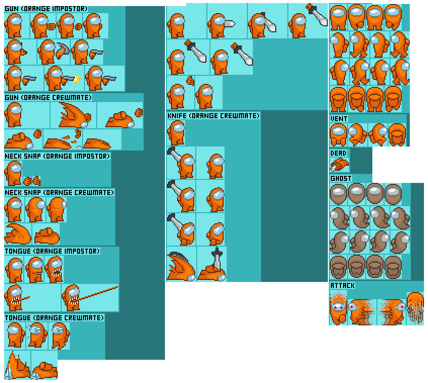 Among Us More colors o_0 [Spelunky] [Works In Progress]