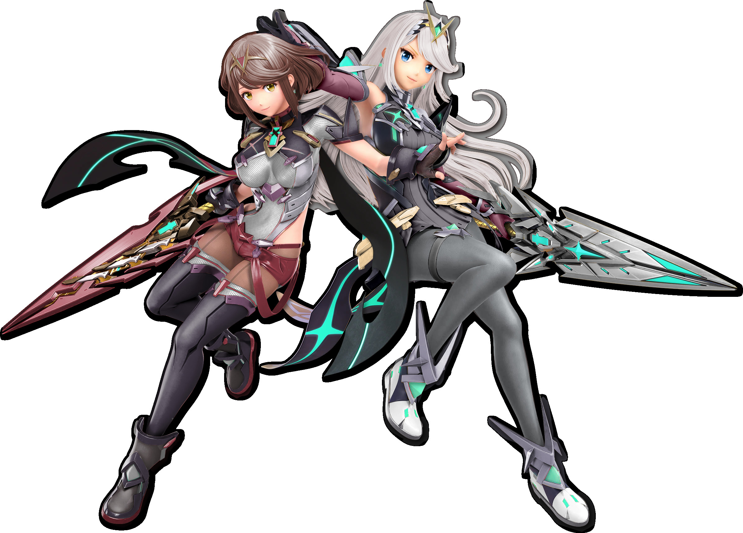 Pyra & Mythra- Driver & Blade Palettes Work In Progress for Super Smash ...