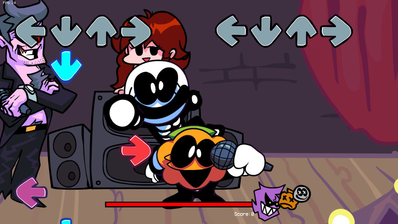 Skid and Pump over boyfriend Work In Progress for Friday Night Funkin' | FNF Works In Progress