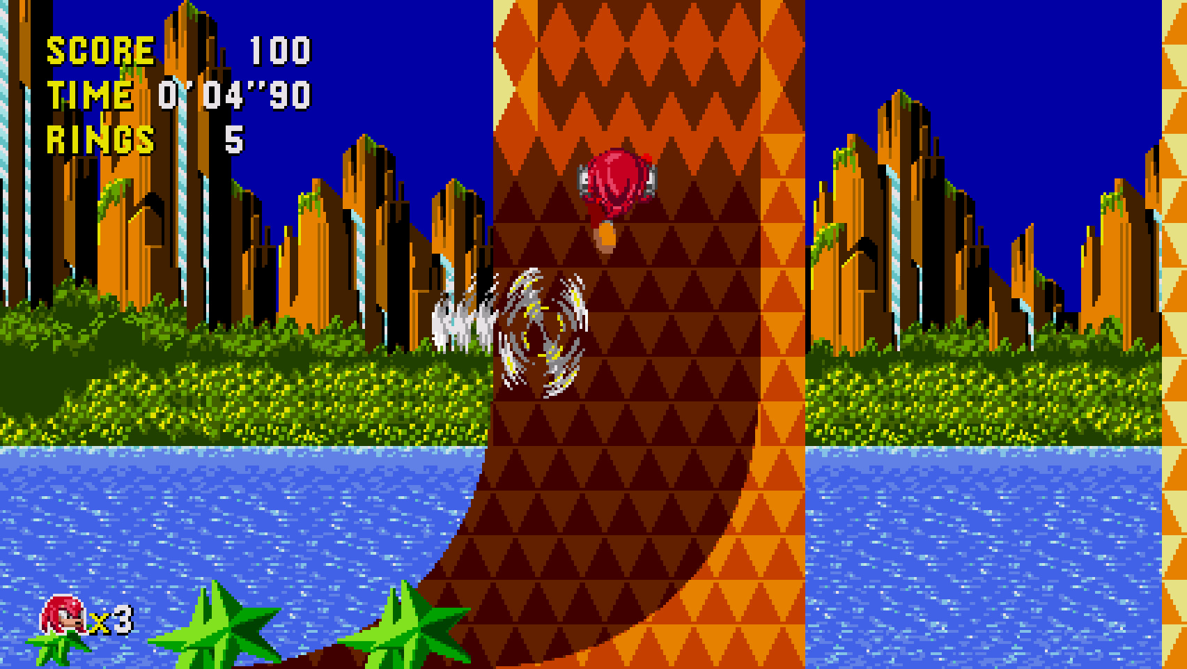 Knuckles The Echidna in Sonic CD [Sonic CD (2011)] [Works In Progress]