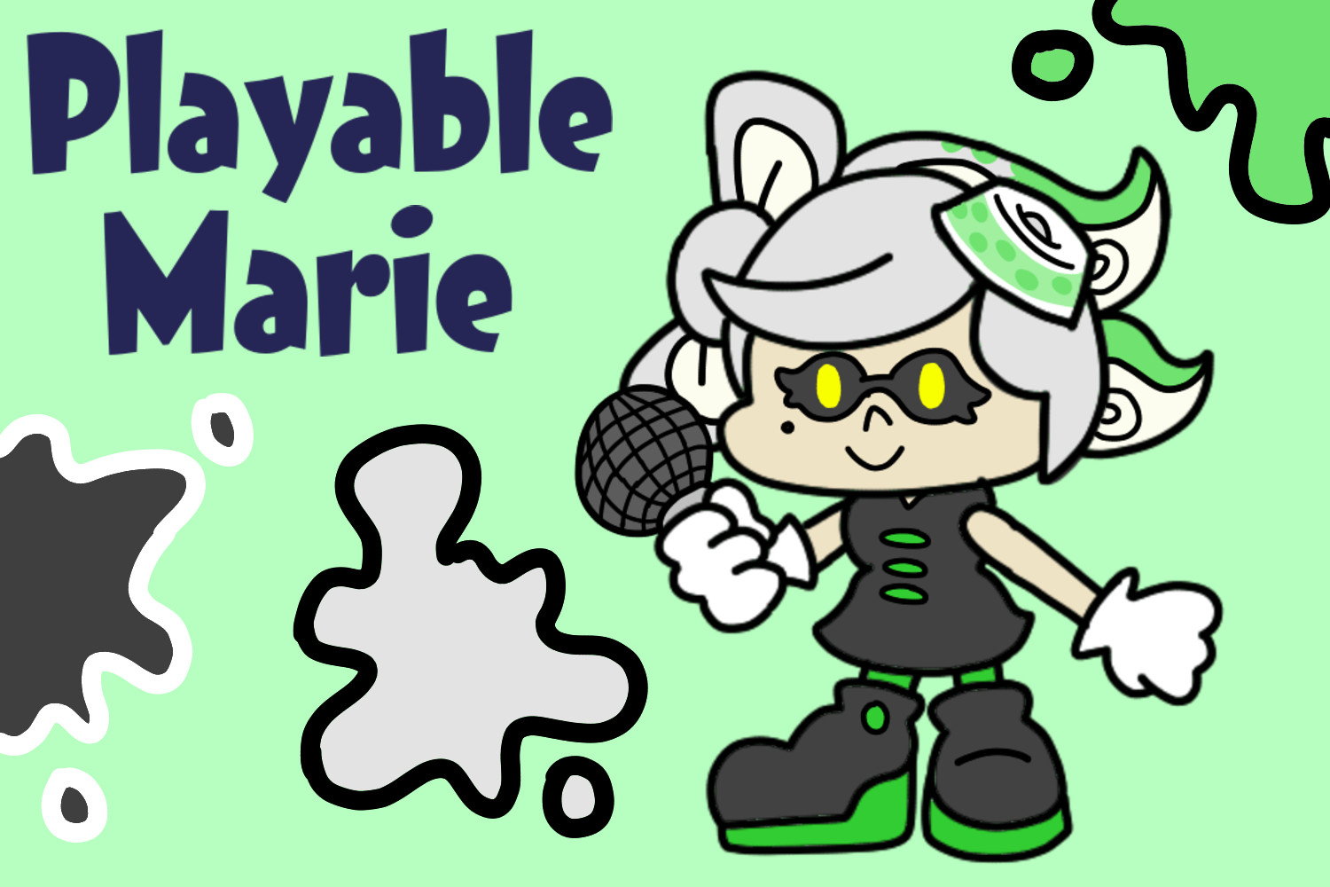 Playable Splatoon Marie in FNF [Friday Night Funkin'] [Works In Progress]