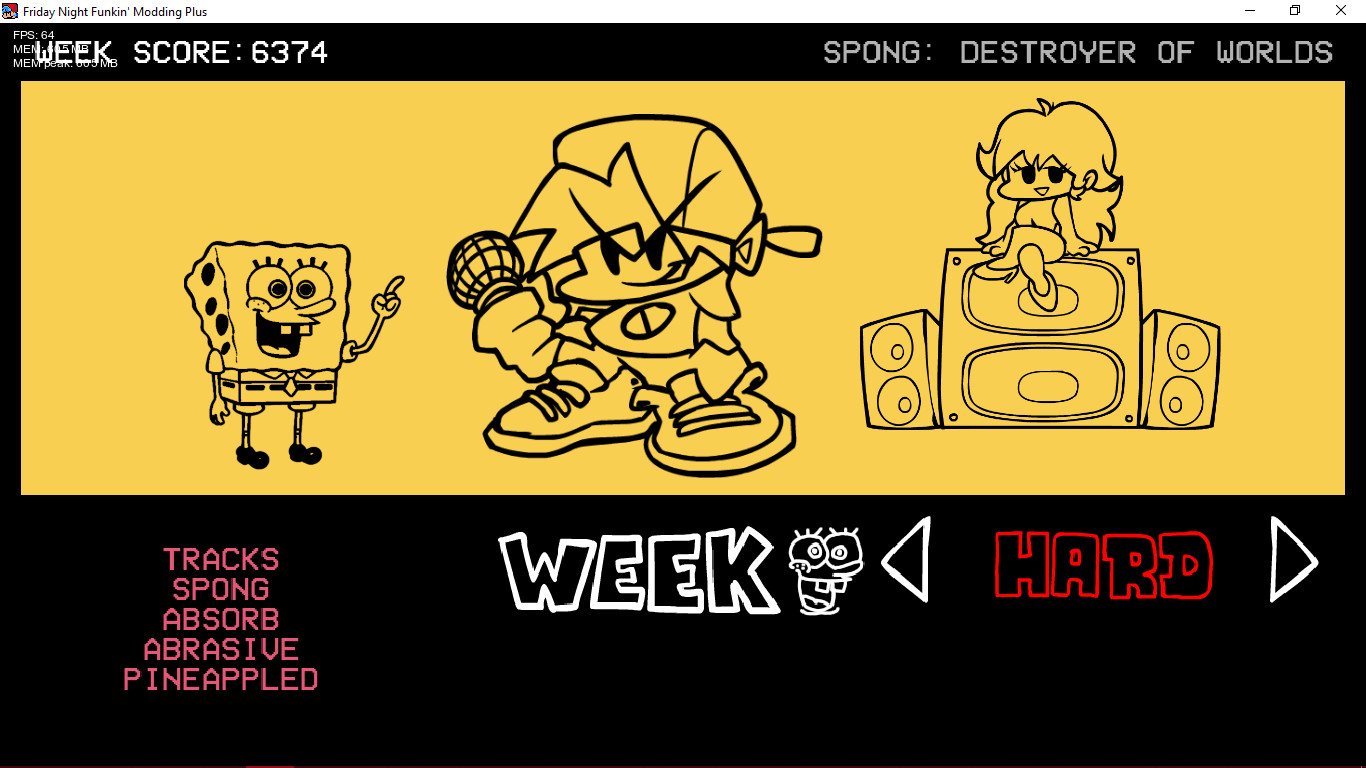 FNF - Vs Spong in Modding Plus (WIP) [Friday Night Funkin'] [Works In ...