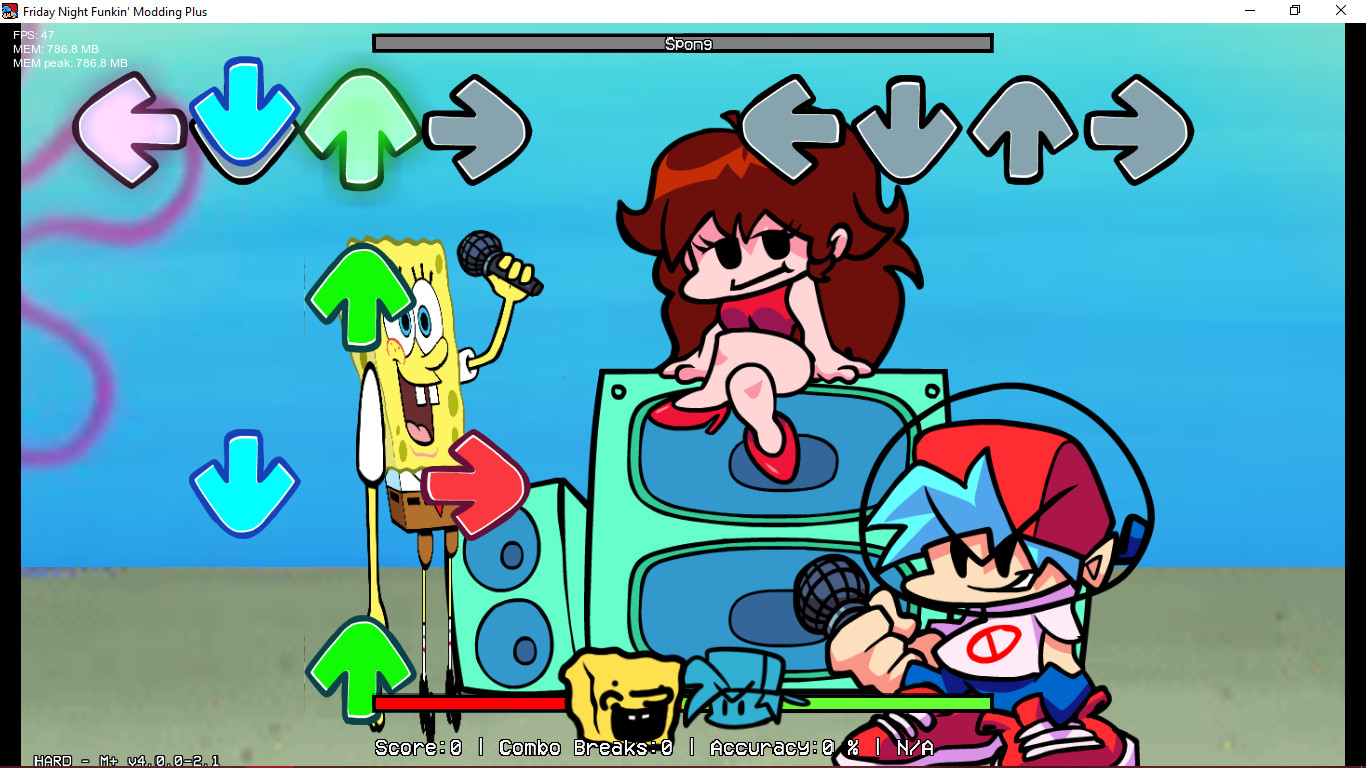 FNF - Vs Spong in Modding Plus (WIP) [Friday Night Funkin'] [Works In ...