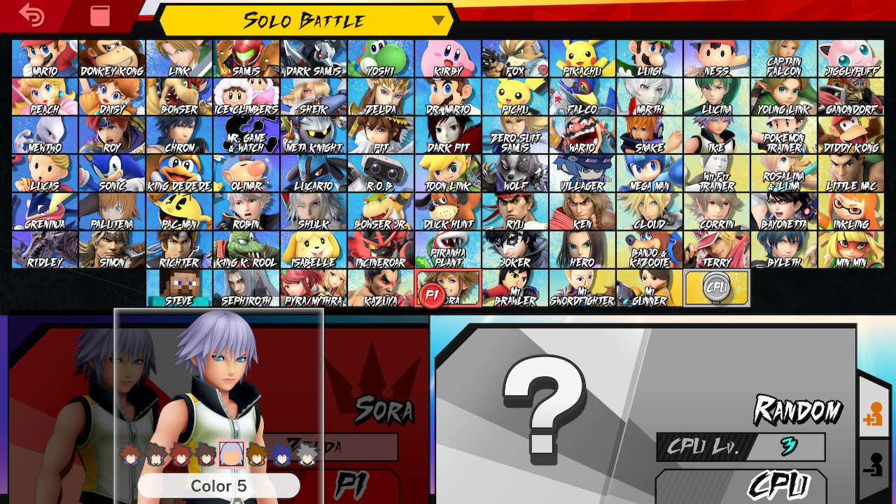 Riku Over Sora [Complete] Work In Progress for Super Smash Bros ...