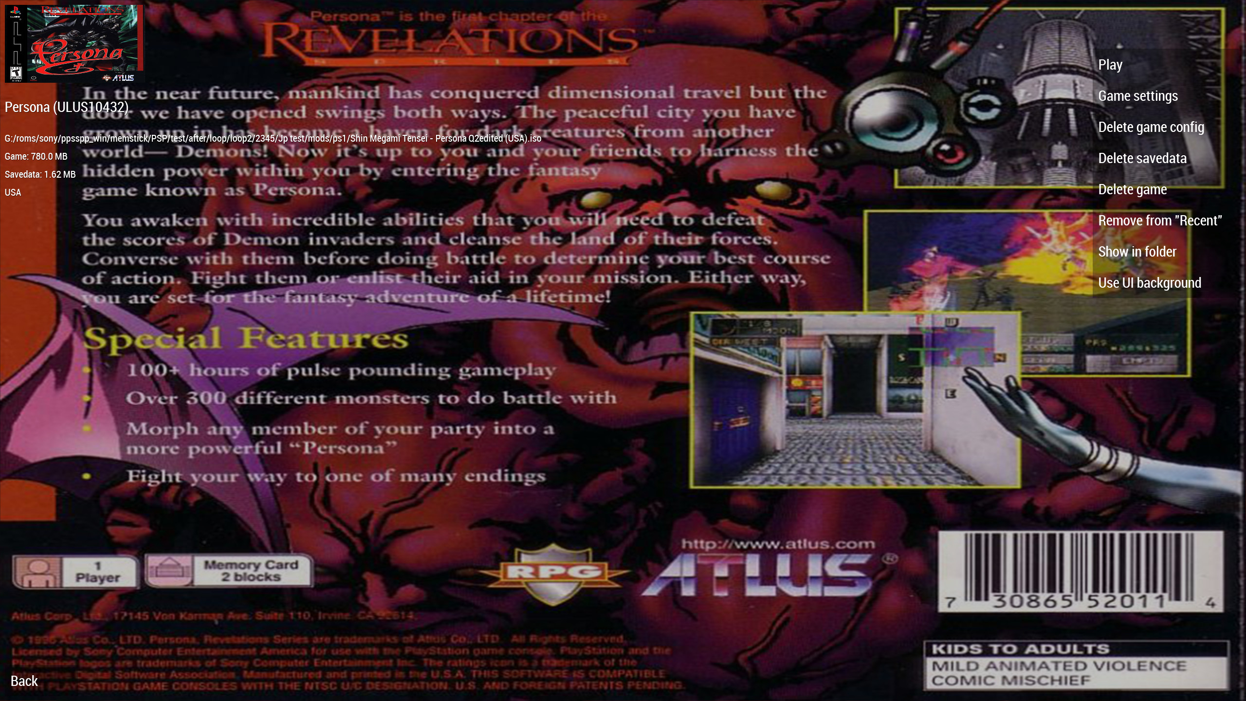 The Revelations project [Shin Megami Tensei: Persona (PSP)] [Works In ...