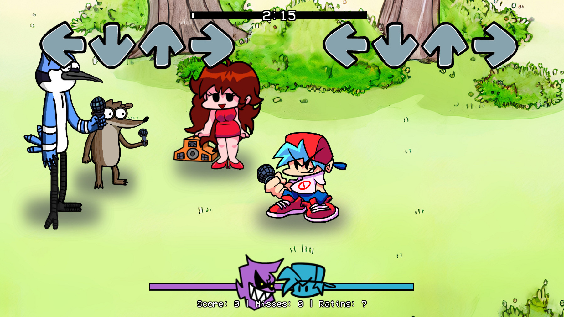 Regular Night Funkin': VS Mordecai & Rigby Work In Progress for Friday ...