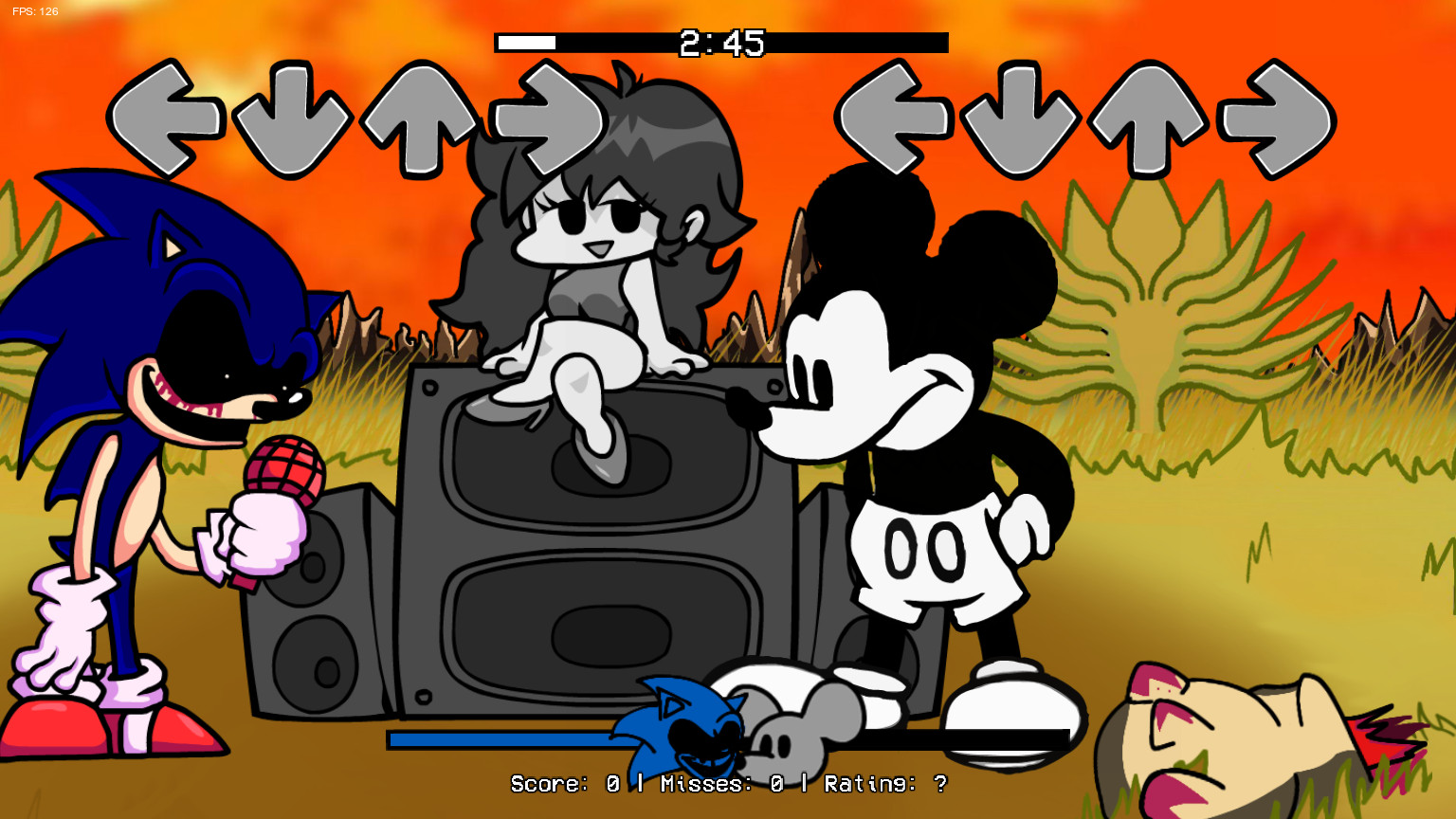 Sonic Exe Vs Mickey Unlikely Rivals But Mickey And Sonic.exe Sing It