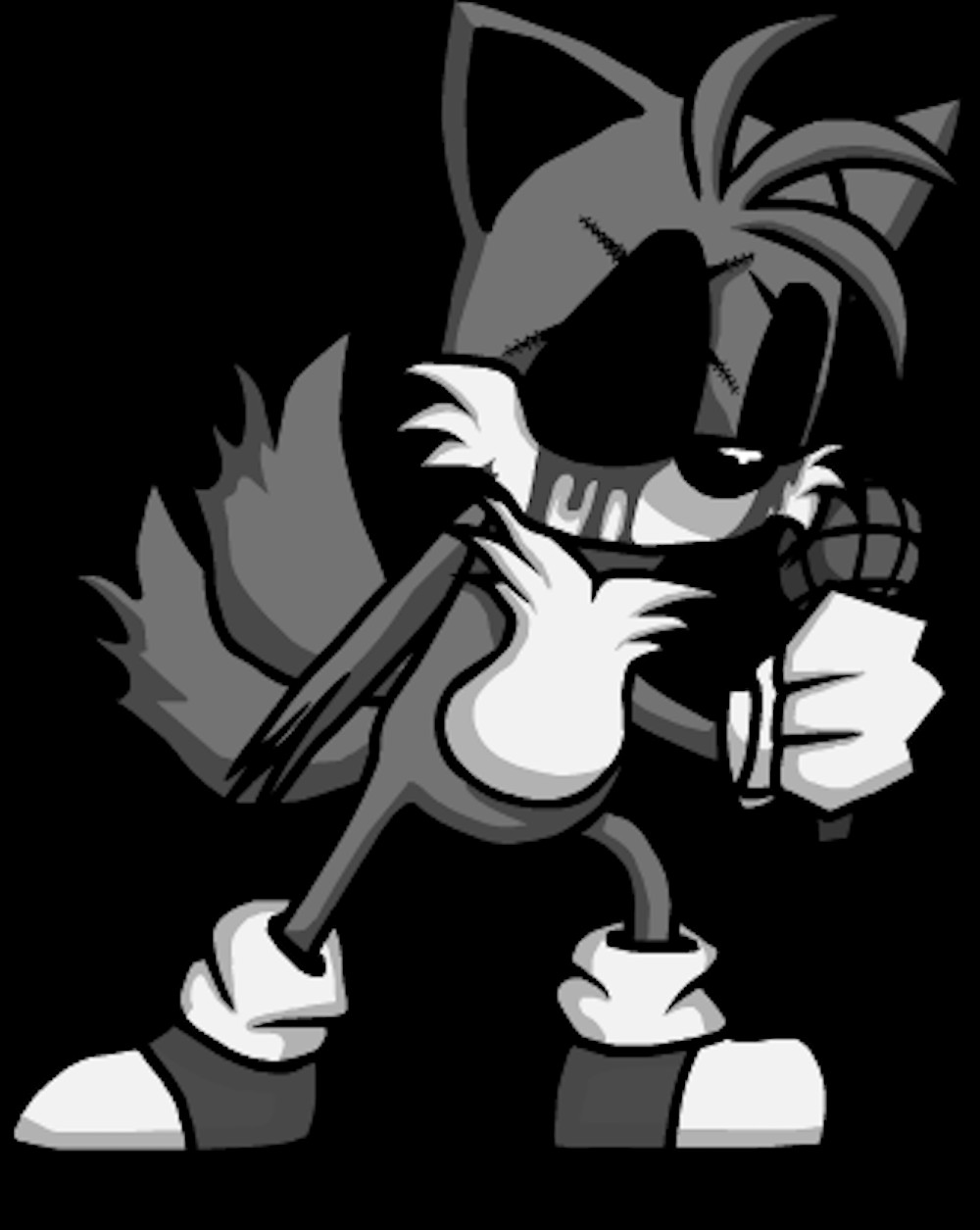 Sonic EXE but black and white style [Friday Night Funkin'] [Works In ...