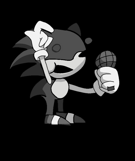 Sonic EXE but black and white style [Friday Night Funkin'] [Works In ...
