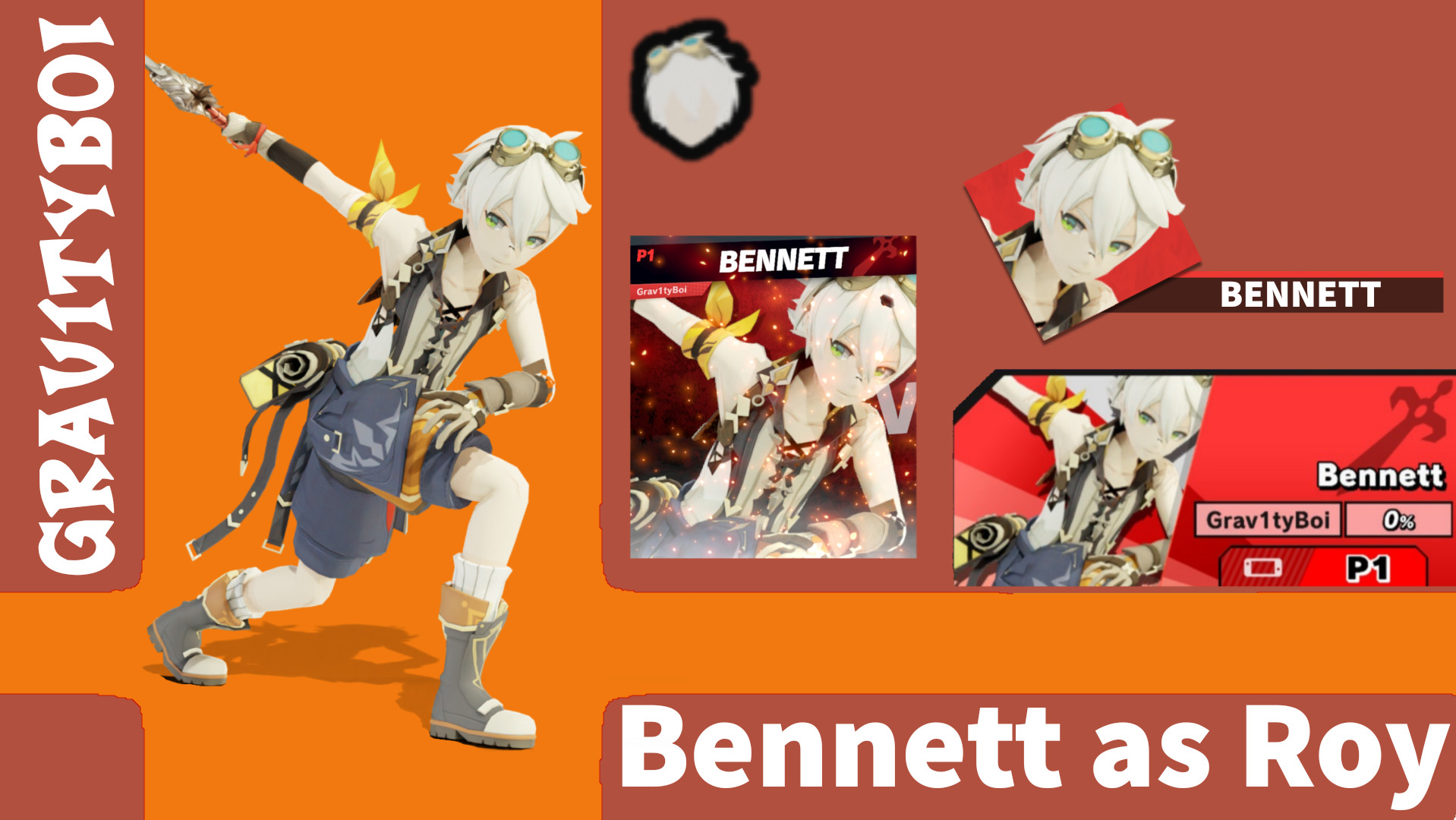 Bennett as Roy [Super Smash Bros. Ultimate] [Works In Progress]