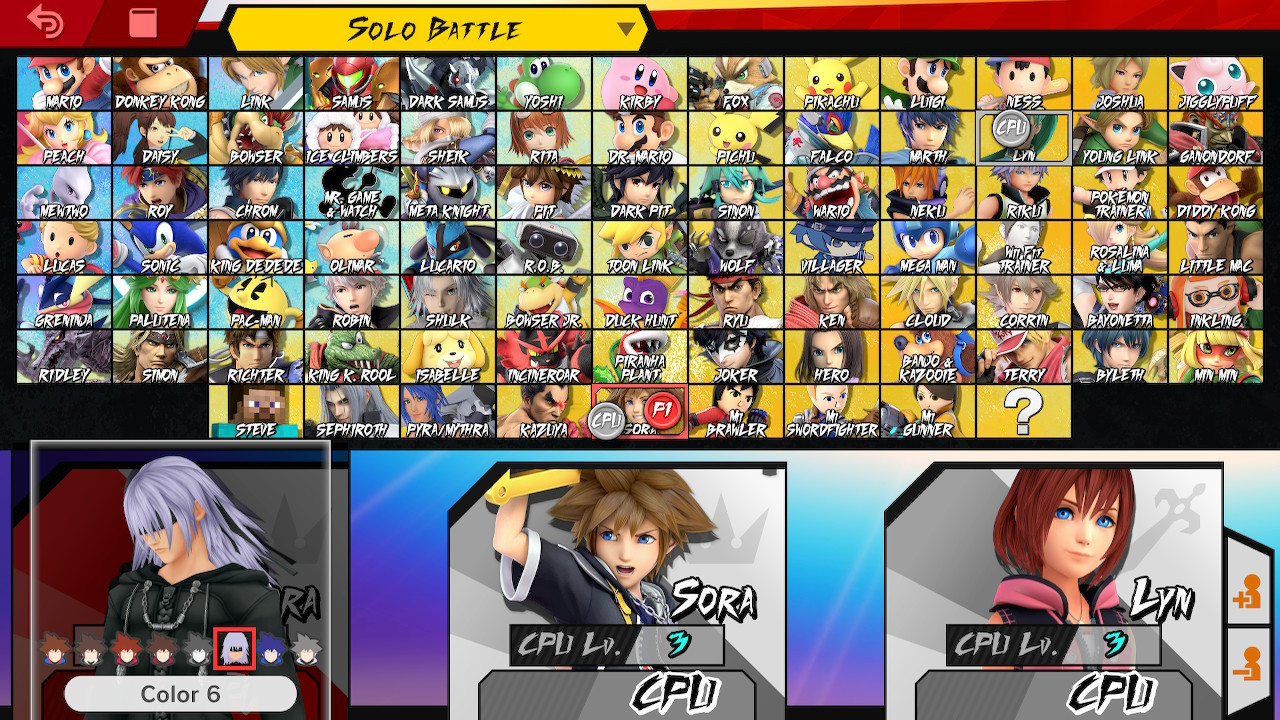 Riku Over Sora [Complete] Work In Progress for Super Smash Bros. Ultimate | SSBU Works In Progress