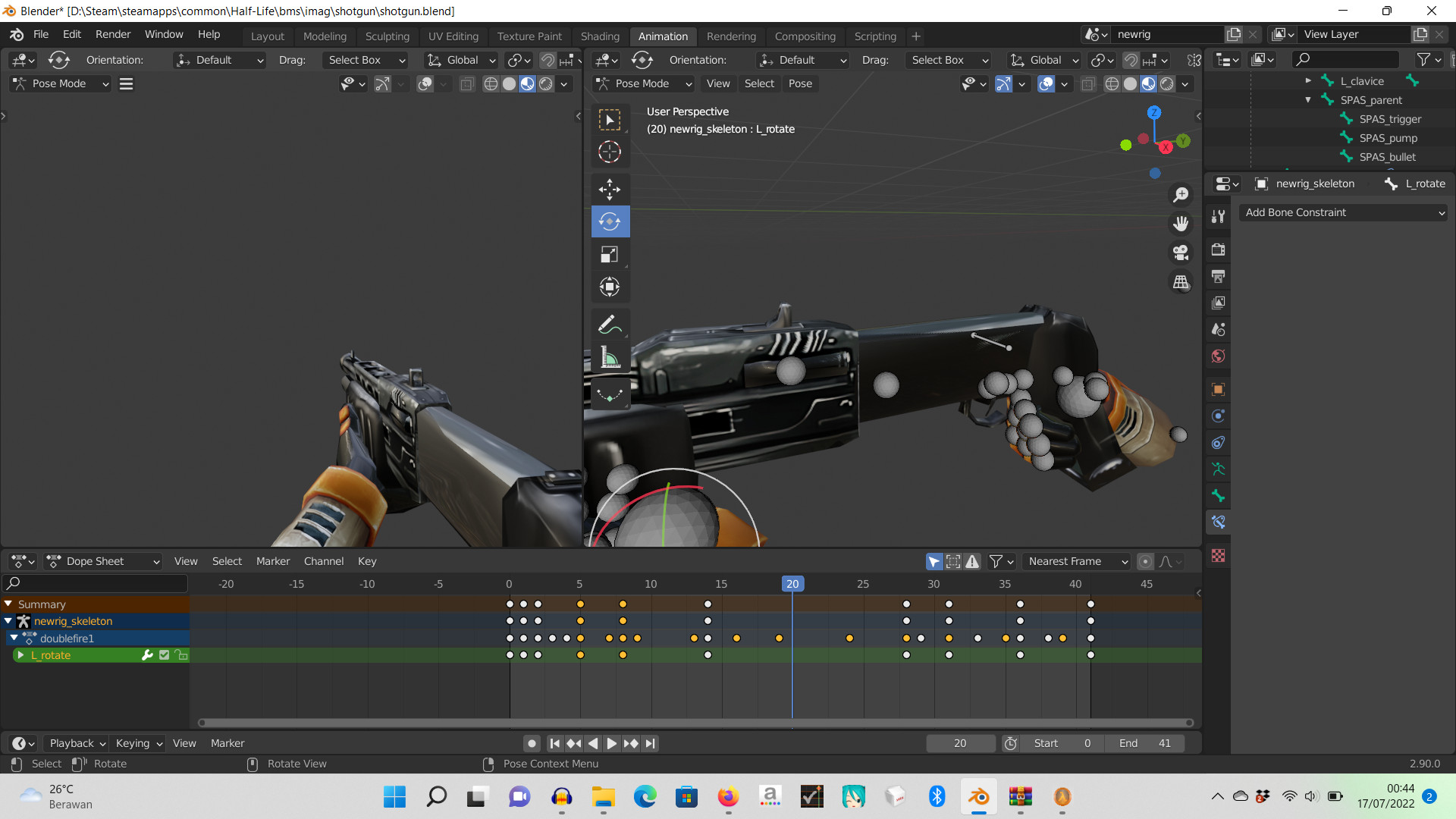 Black Mesa Style weapon animation for HL1 Work In Progress for Half ...