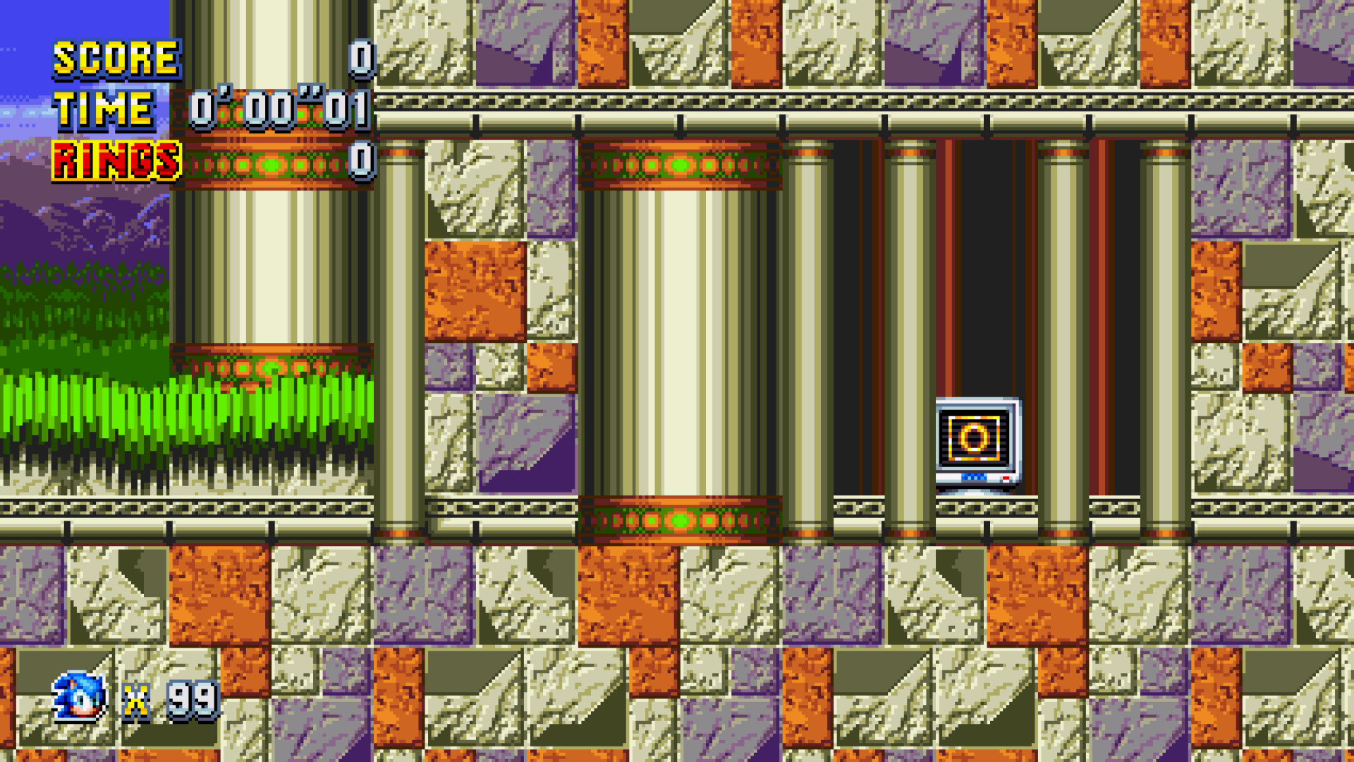 Marble Garden Zone over GHZ Work In Progress for Sonic Mania | SM Works ...