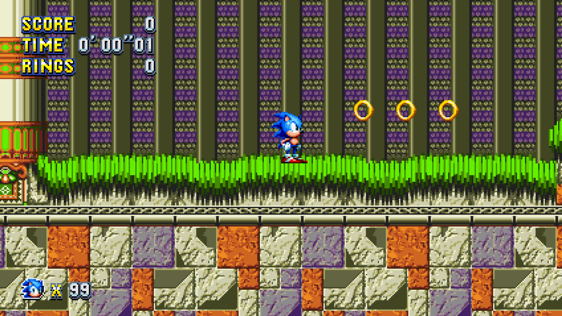 Marble Garden Zone over GHZ Work In Progress for Sonic Mania | SM Works ...