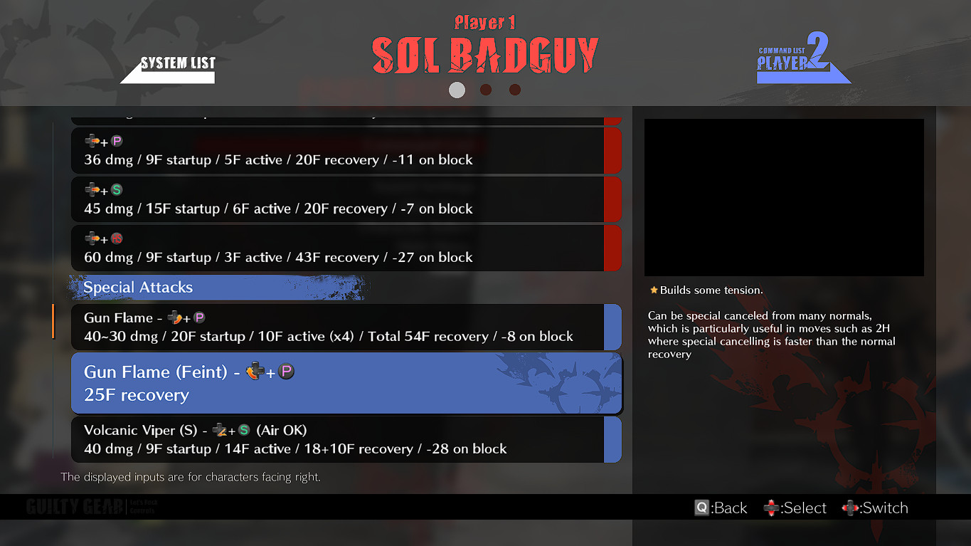 Dustloop-ish Framedata Command List Work In Progress for GUILTY GEAR ...
