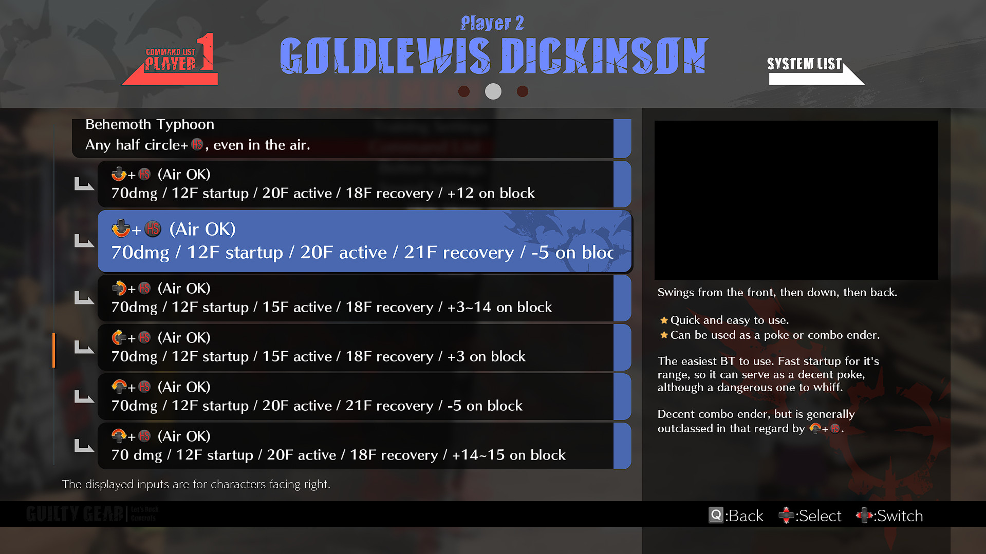 Dustloop-ish Framedata Command List Work In Progress for GUILTY GEAR ...