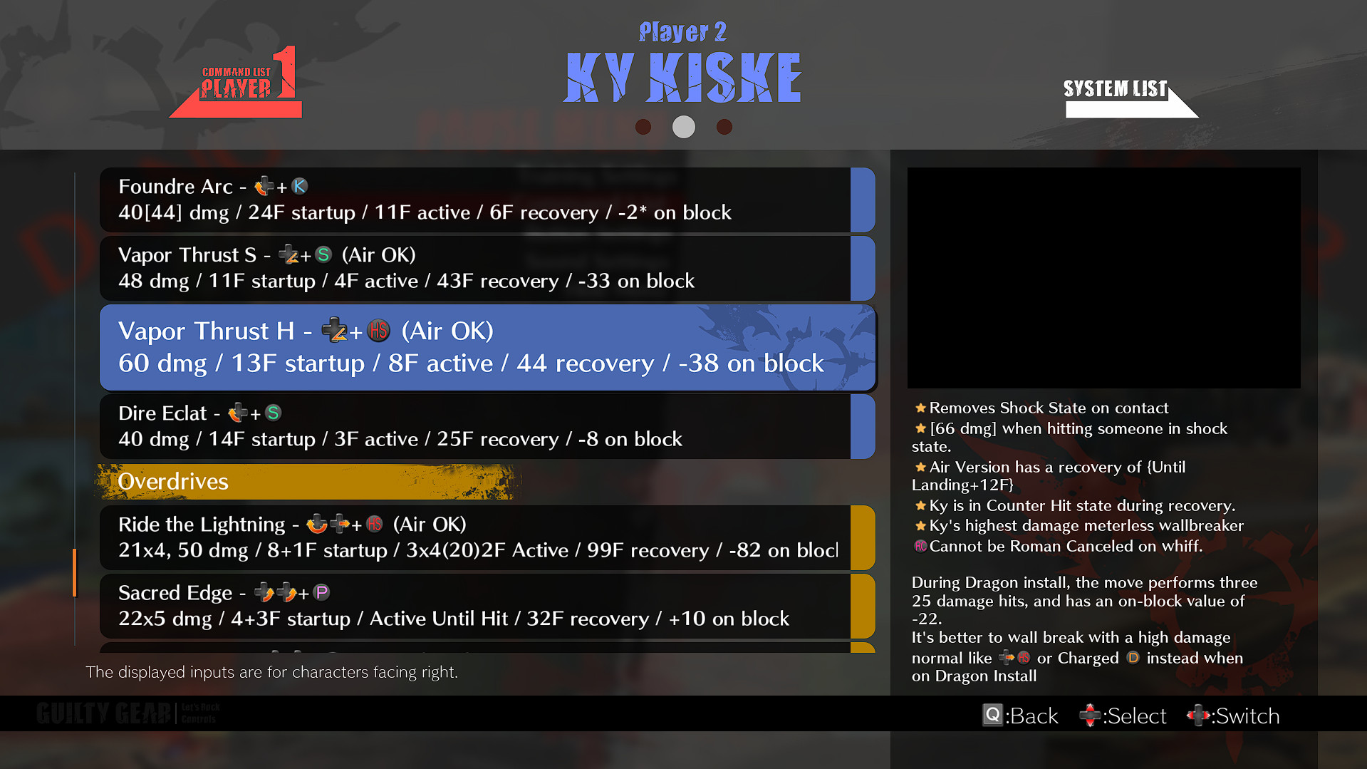 Dustloop-ish Framedata Command List Work In Progress for GUILTY GEAR ...