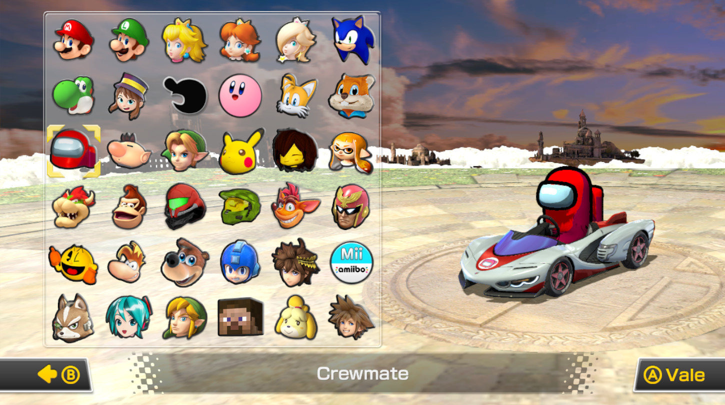 Mario Kart 8 Character Select Screen