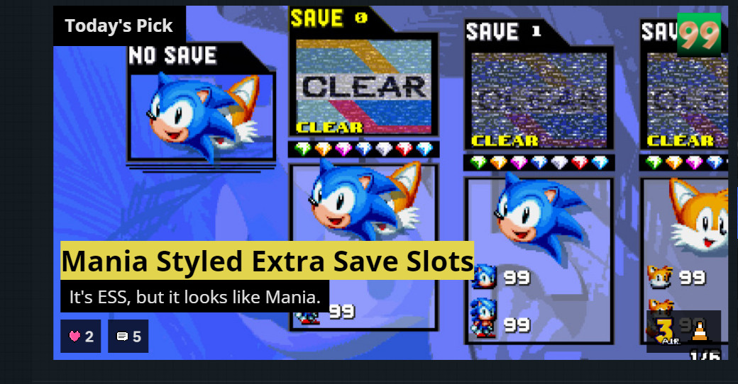 Mania Styled Extra Save Slots [Sonic 3 A.I.R.] [Works In Progress]