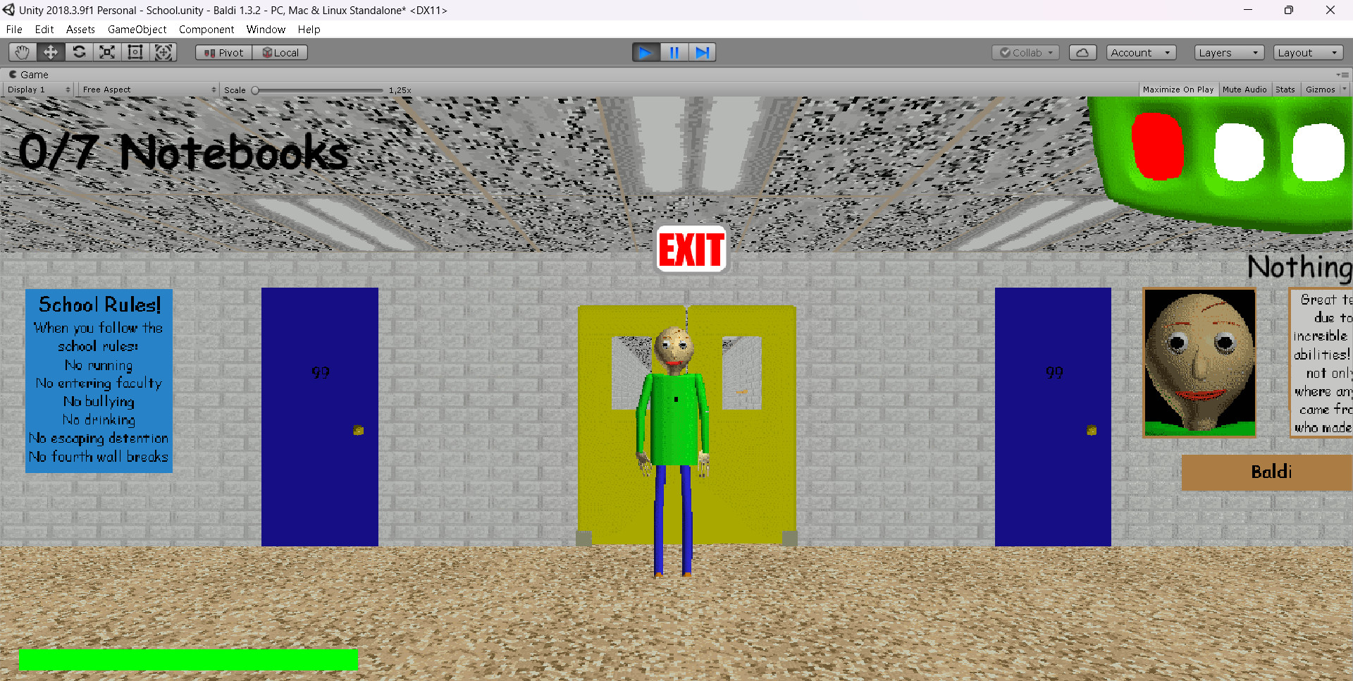 Baldi's Basics In The New School Work In Progress for Baldi's Basics ...