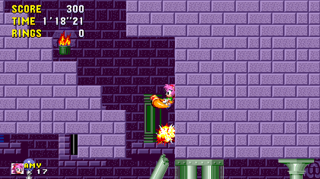 Amy Spike Buster (BETA) [Sonic the Hedgehog Forever] [Works In Progress]