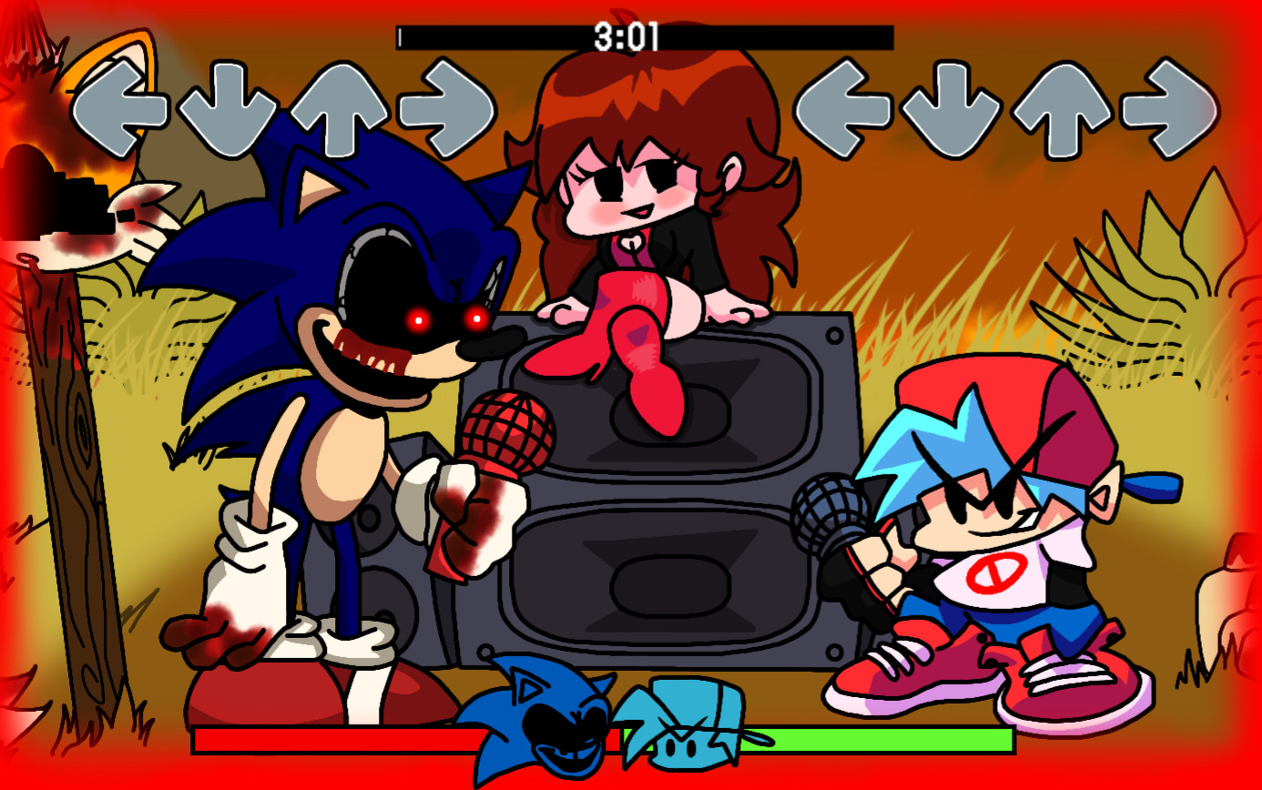 vs scary blue hedgehog [Friday Night Funkin'] [Works In Progress]