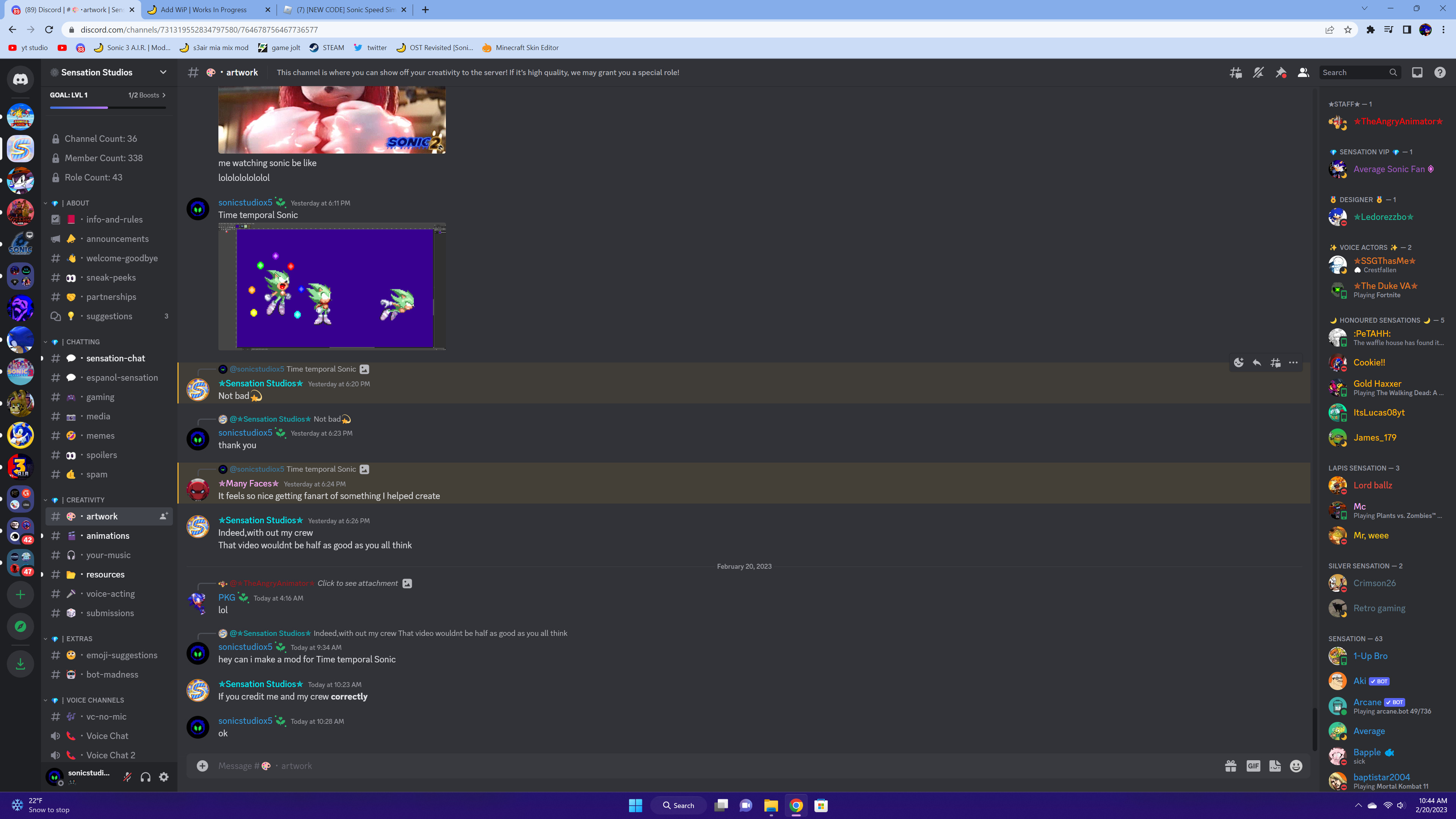 Cronos sonic (prey) Work In Progress for Sonic 3 A.I.R. | S3AIR Works ...