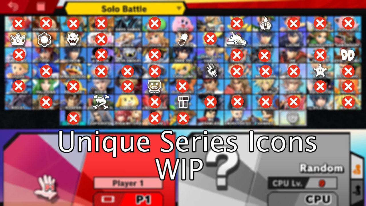 Unique Series Icons Work In Progress for Super Smash Bros. Ultimate ...
