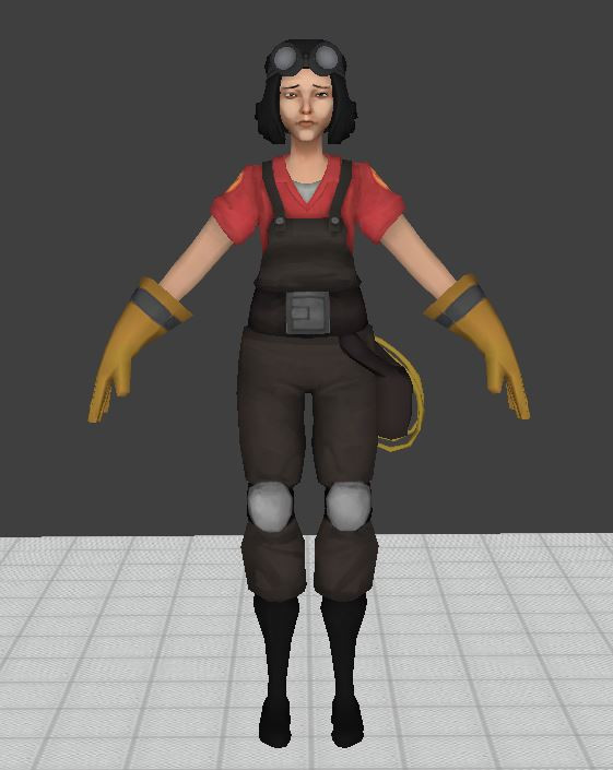 Faithful Female Engineer Work In Progress for Team Fortress 2 | TF2 ...