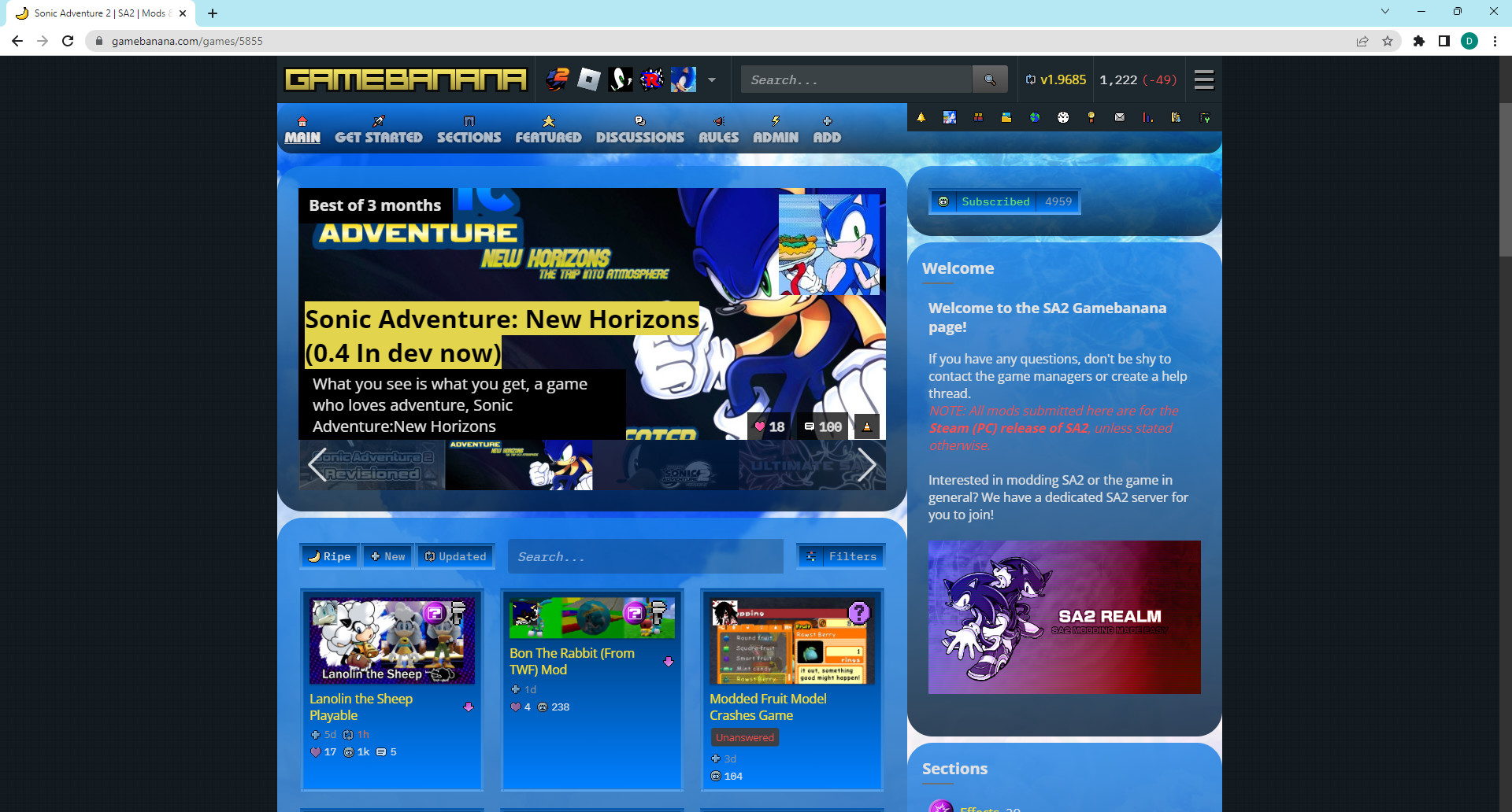 Sonic Adventure: New Horizons (0.4 In dev now) [Sonic Adventure 2 ...