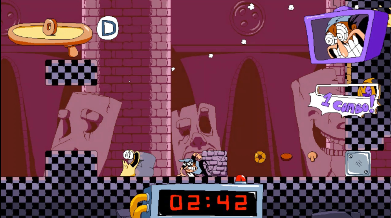 The WAR Timer, but it's in every level Work In Progress for Pizza Tower ...