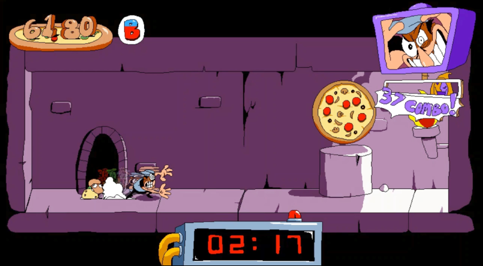 The WAR Timer, but it's in every level Work In Progress for Pizza Tower ...