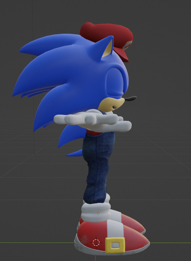 Sonic in Mario's Clothing Work In Progress for Sonic Frontiers ...