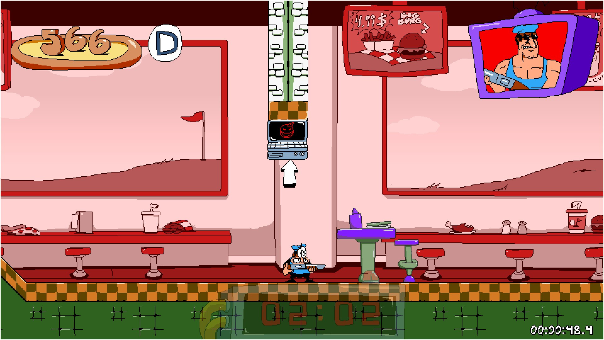 The WAR Timer, but it's in every level Work In Progress for Pizza Tower ...