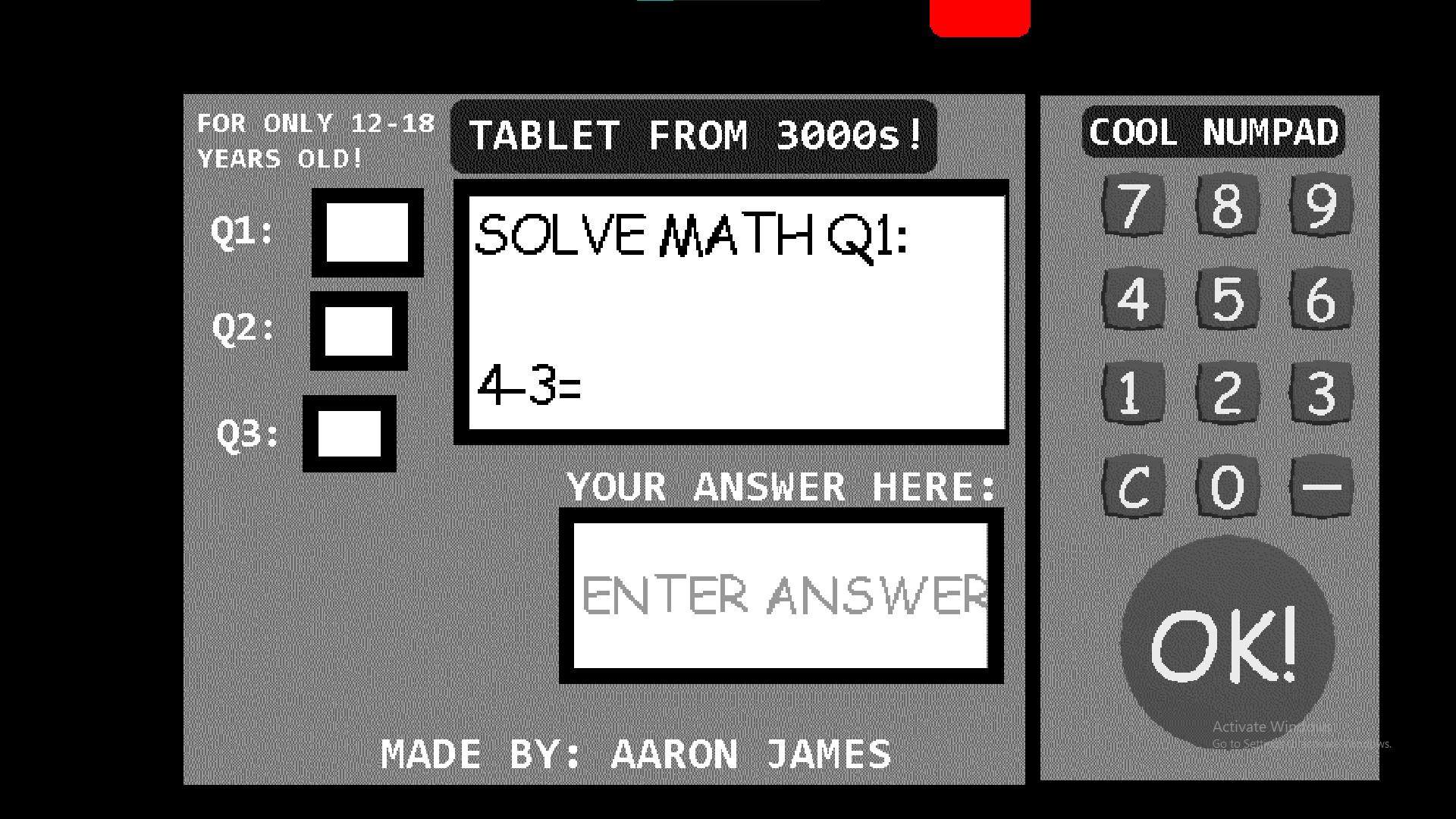 Bobert's In Basic Math Learning Again! [Baldi's Basics] [Works In Progress]