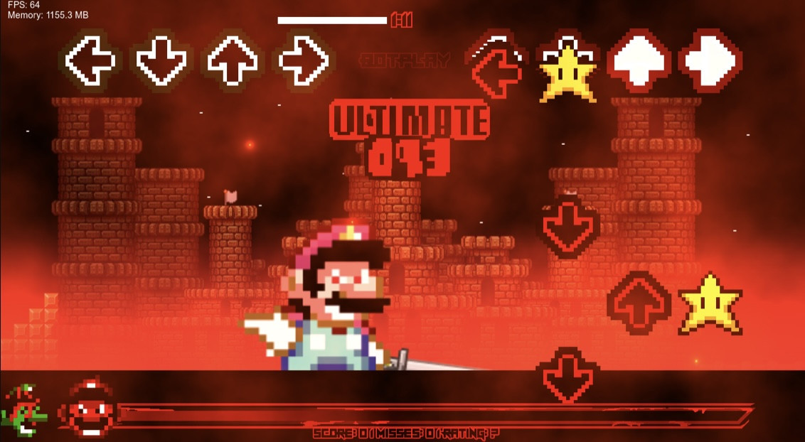 FridayNightFunkin VS PowerStarMario [Friday Night Funkin'] [Works In ...