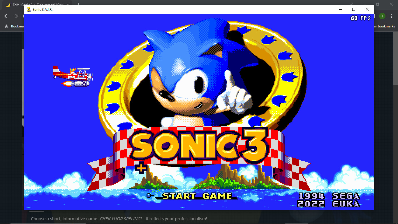Sonic 3 + Title screen! Work In Progress for Sonic 3 A.I.R. | S3AIR Works In Progress