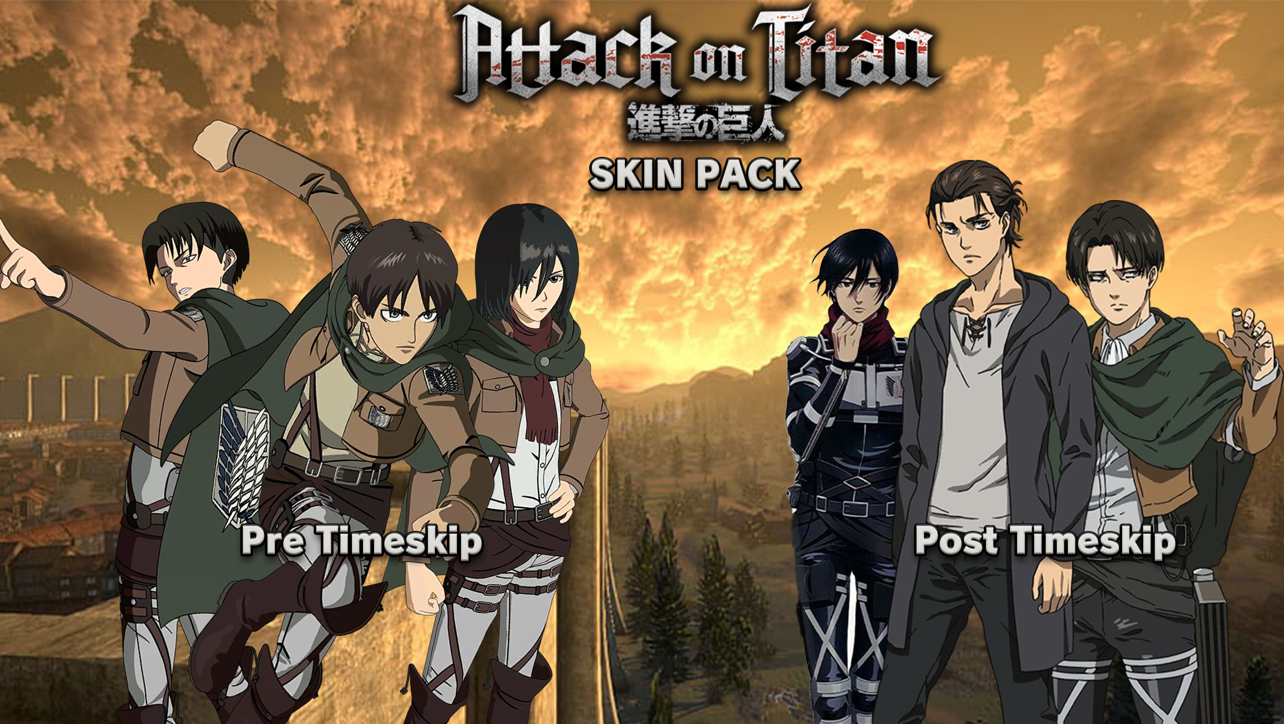 Attack on Titan Skin Pack Work In Progress for Super Smash Bros ...